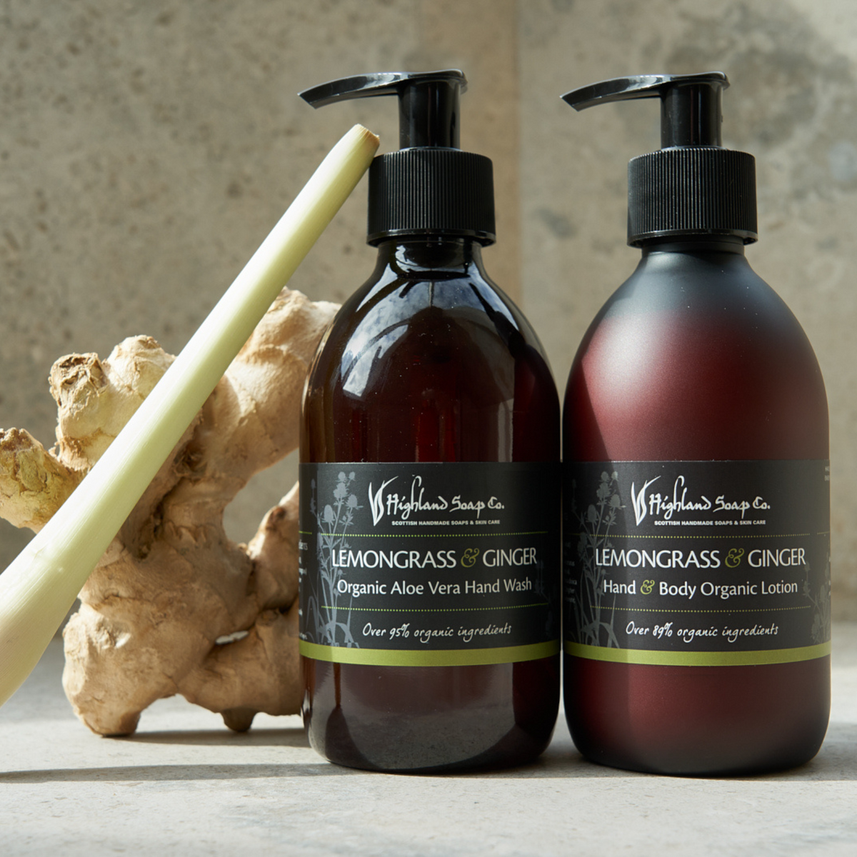 Lemongrass & Ginger Hand & Body Lotion 300ml | The Highland Soap Company
