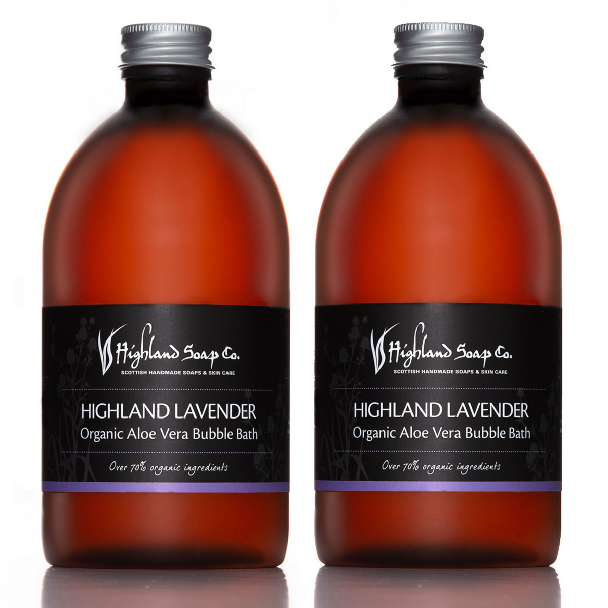 2 for £26 - Bubble Bath 500ml | Organic | The Highland Soap Company