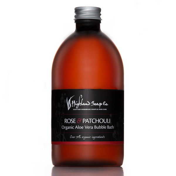 Rose & Patchouli Bubble Bath 500ml | The Highland Soap Company